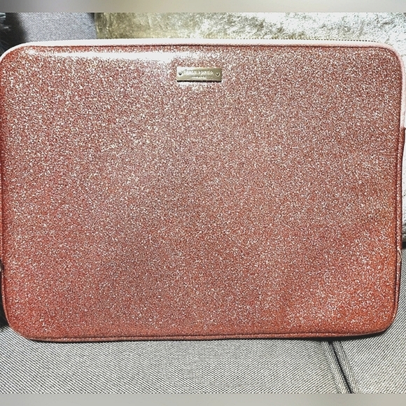 kate spade | Accessories | New Kate Spade Pink Glitter Universal Laptop ...